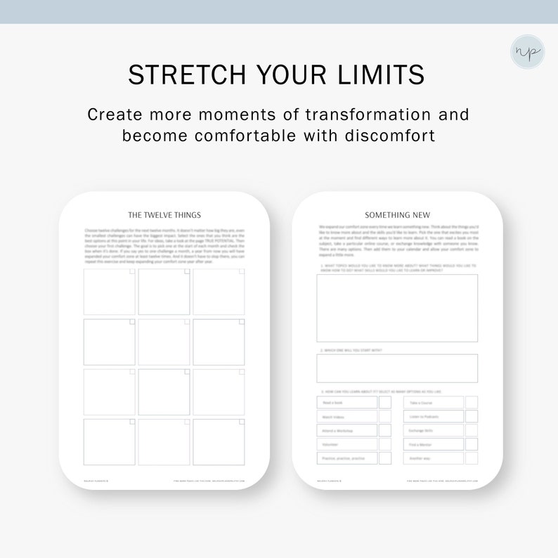 Comfort Zone Journal, Digital Templates, Writing Journal, Personal ...
