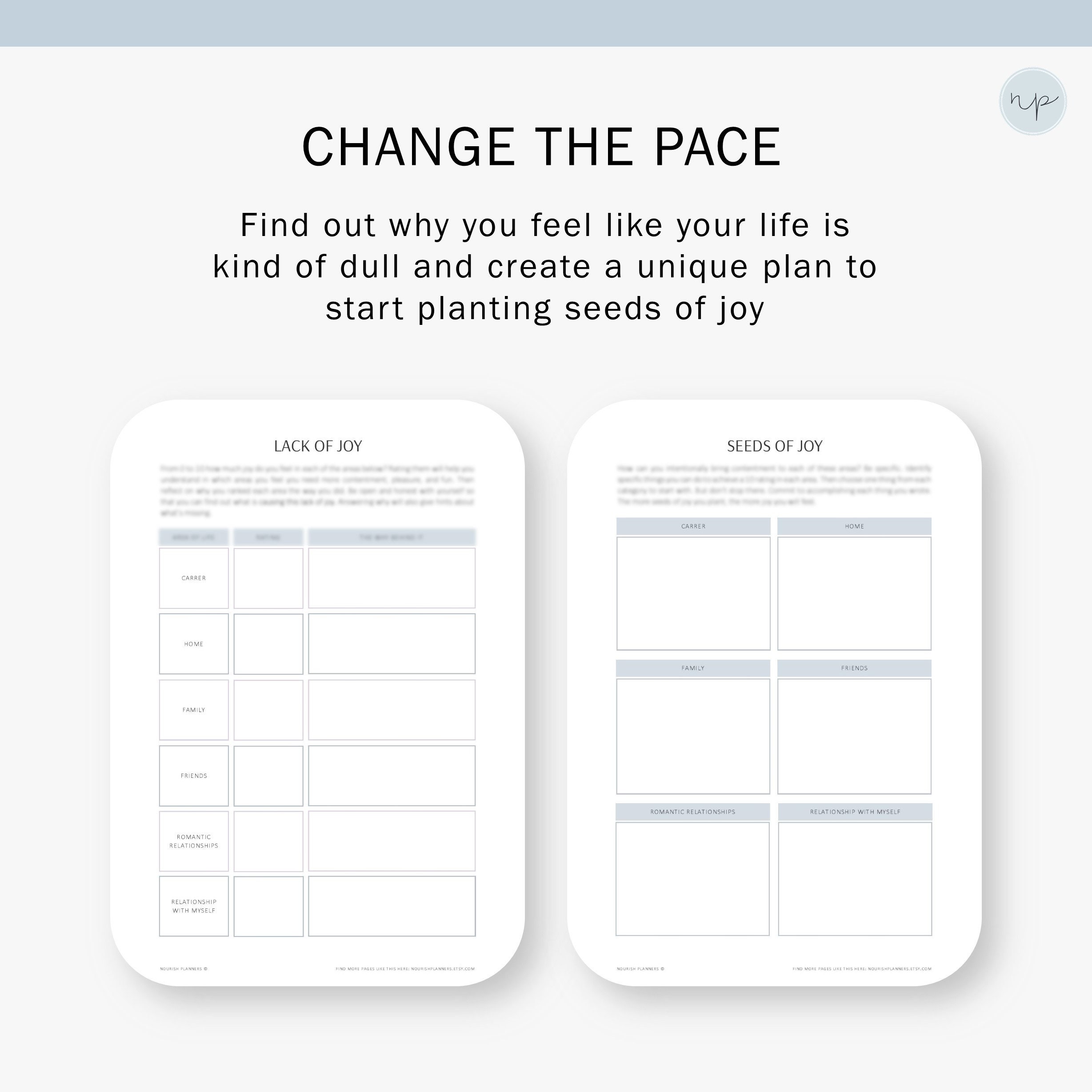 Joy Journal, Happiness Planner, Wellness Goals, Positive Mindset, Self ...