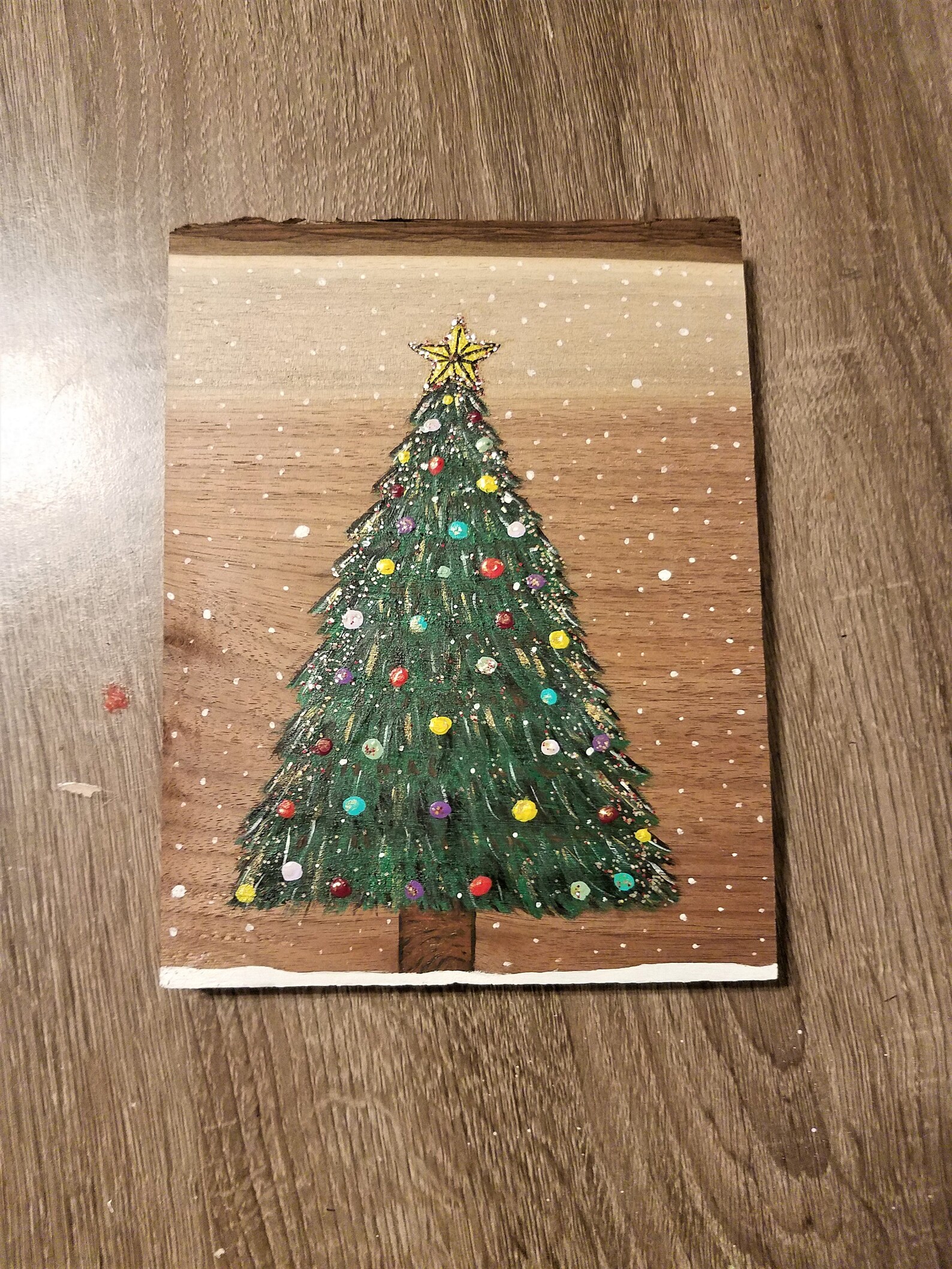 Christmas Tree Painting | Etsy