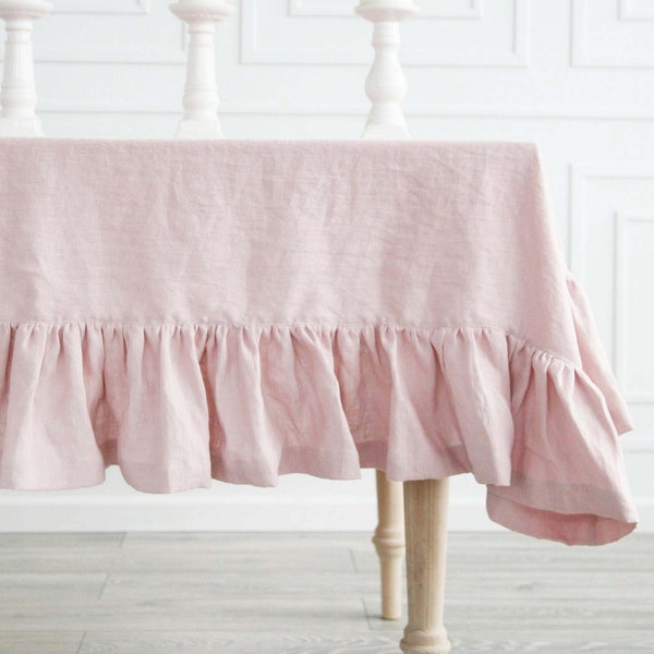 Ruffled Tablecloth - Etsy