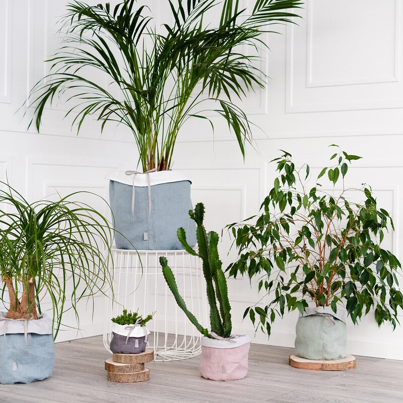 Linen Plant Pots - Etsy