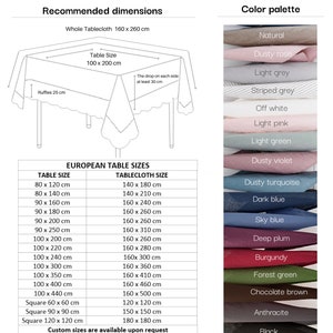 Double Ruffle Dusty Violet Tablecloth/custom Pastel Linen Tablecloth ...