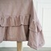 Double Ruffle Dusty Violet Tablecloth/custom Pastel Linen Tablecloth ...