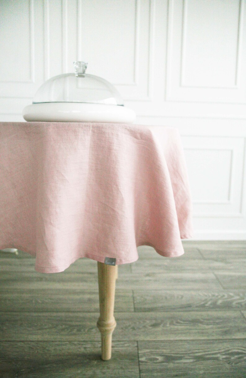 Oval Classic Pastel Tablecloth/custom Light Linen Tablecloth/extra Long ...