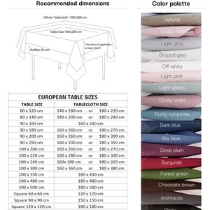 Linen Ruffled Dusty Rose Tablecloth | Custom Pastel Cloth From Soft ...