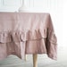 Double Ruffle Dusty Violet Tablecloth/custom Pastel Linen Tablecloth ...