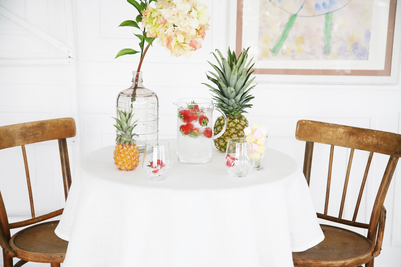 Round Classic Grey Tablecloth/custom Light Linen - Etsy