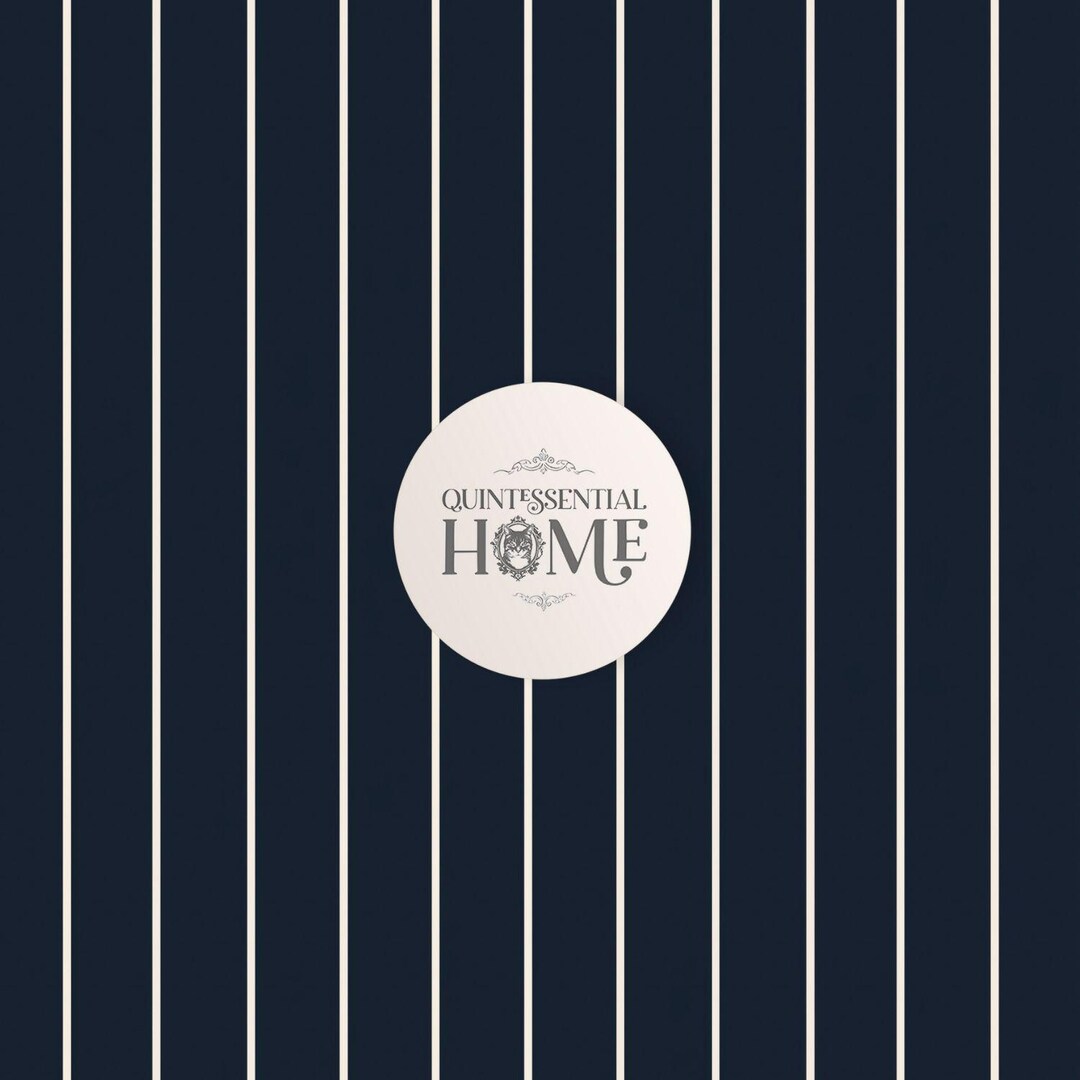 Westport - Classic Navy Linear Stripe Quintessential Home - Seamless ...