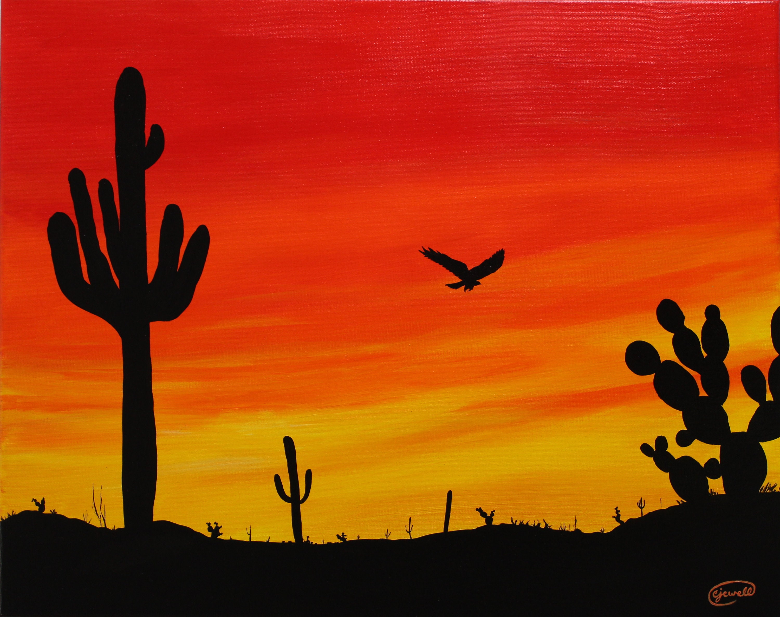 Freedom Flights 2- Arizona Sunset Art -16x20- Landscape Art- Large ...