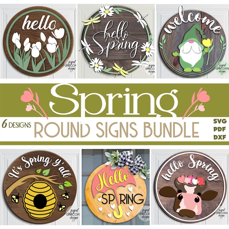 Round Wood Welcome Sign - Etsy