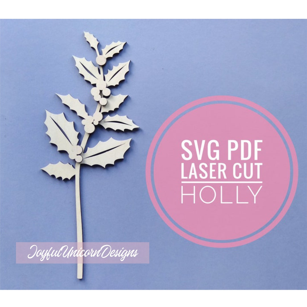 Christmas Holly SVG, Holly Branch SVG, Holly Berry SVG, Christmas Plant ...