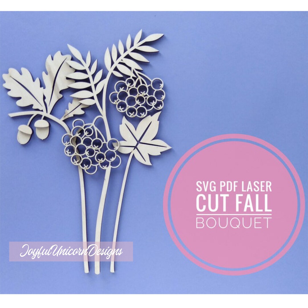 Rowan SVG, Laser Cut File, Cricut SVG, Autumn Leaves Svg, Glowforge ...