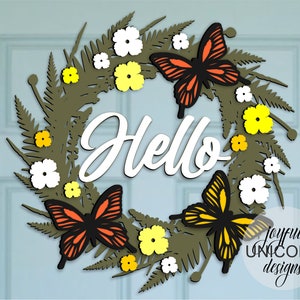 Spring Wood Round Signs SVG Bundle, Spring Door Hangers, Glowforge and ...