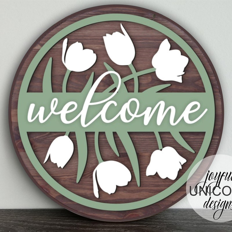Spring Welcome Sign Svg - Etsy