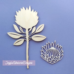 Protea Flower SVG, Laser Cut Flower for Cricut and Glowforge, Layered ...
