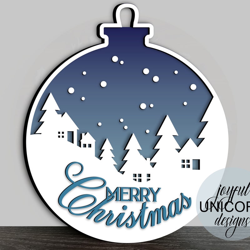Merry Christmas Door Hanger Svg Etsy