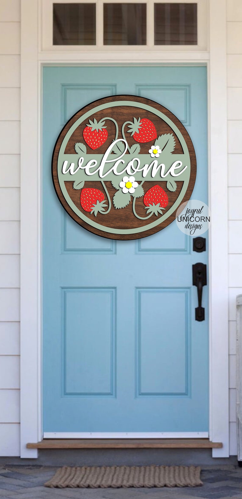 Strawberry Welcome Sign SVG Summer Welcome Sign SVG Wood - Etsy