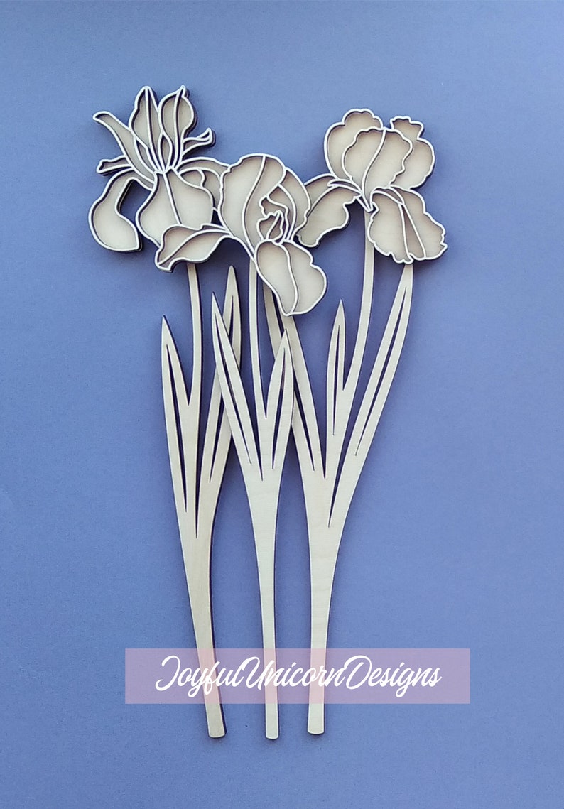 Iris SVG Iris Flower SVG February Birth Month Flower SVG - Etsy