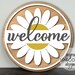 Daisy Welcome Sign SVG, Summer Welcome Sign SVG, Floral Door Hanger ...
