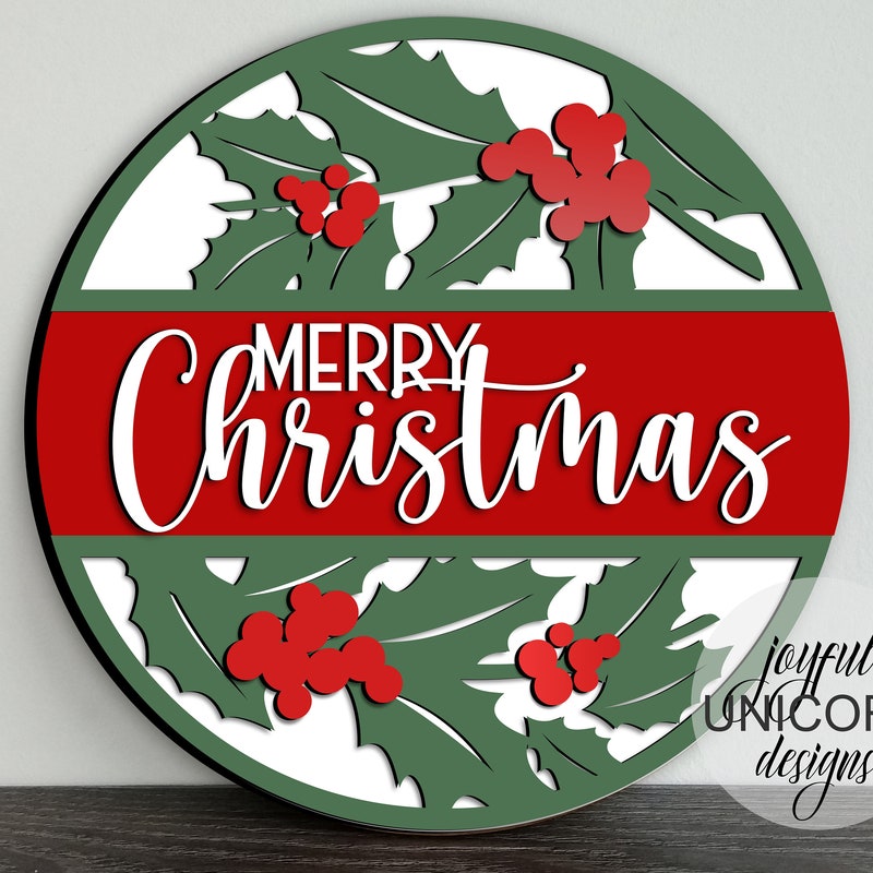 Round Christmas Signs - Etsy