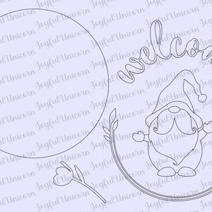 Gnome Welcome Sign SVG, Spring Welcome Sign SVG, Spring Door Hanger SVG ...