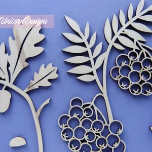 Rowan SVG, Laser Cut File, Cricut SVG, Autumn Leaves Svg, Glowforge ...