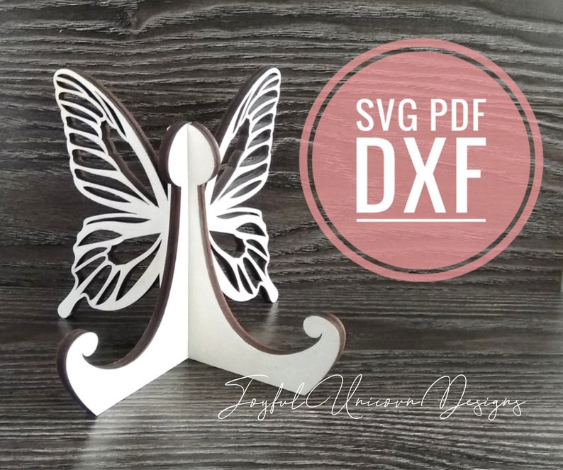 Butterfly Easel Stand SVG Laser Cut File for Glowforge Wood - Etsy
