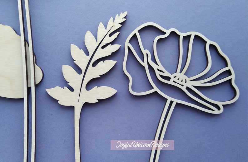 Poppy Flower SVG Poppy SVG Bundle Laser Cut Flowers for - Etsy