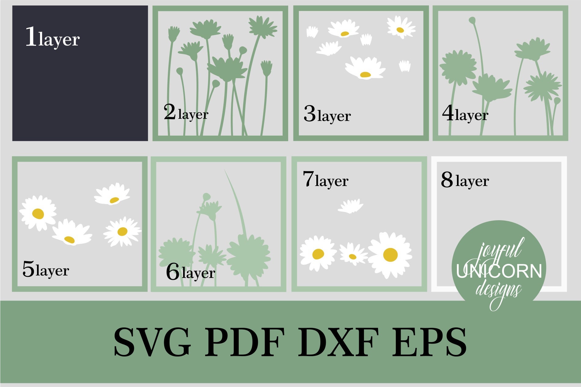 3D Layered Daisy SVG Multilayer Flower Mandala Cricut Flower - Etsy Canada