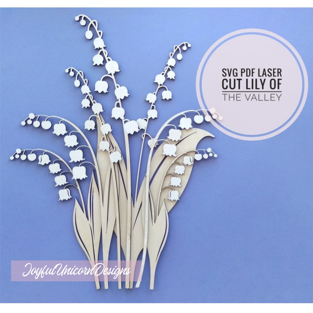 Lily of the Valley Flower SVG, Laser Cut Flowers SVG Bundle, Wooden ...