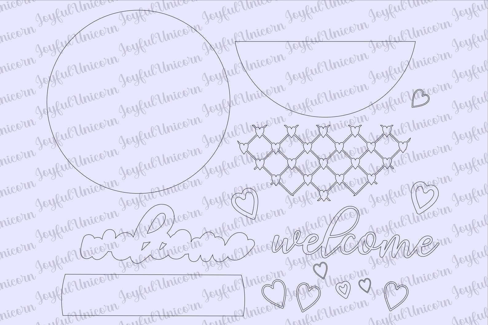 Valentines Day Welcome Sign SVG Wood Round Sign SVG Heart - Etsy