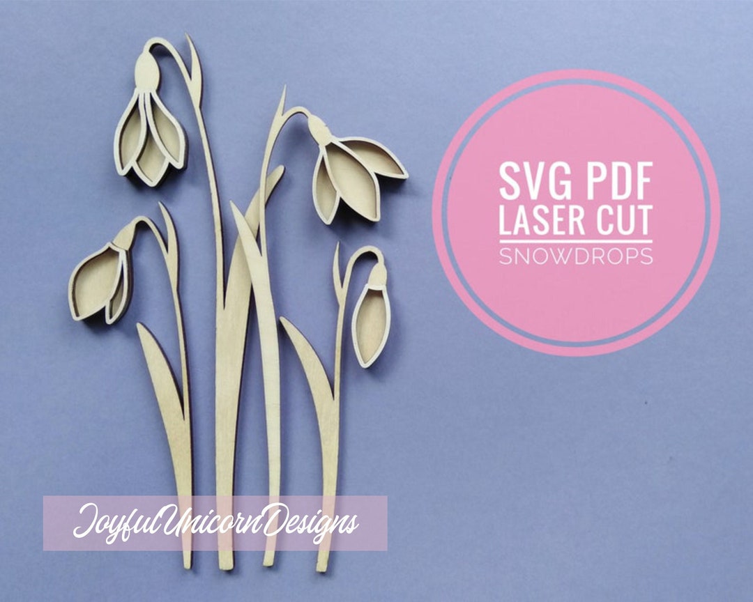 Snowdrops Flower SVG Bundle January Birth Month Flower SVG - Etsy