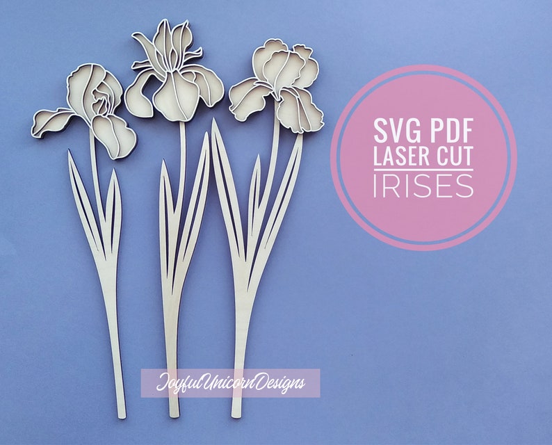 Iris SVG Iris Flower SVG February Birth Month Flower SVG - Etsy