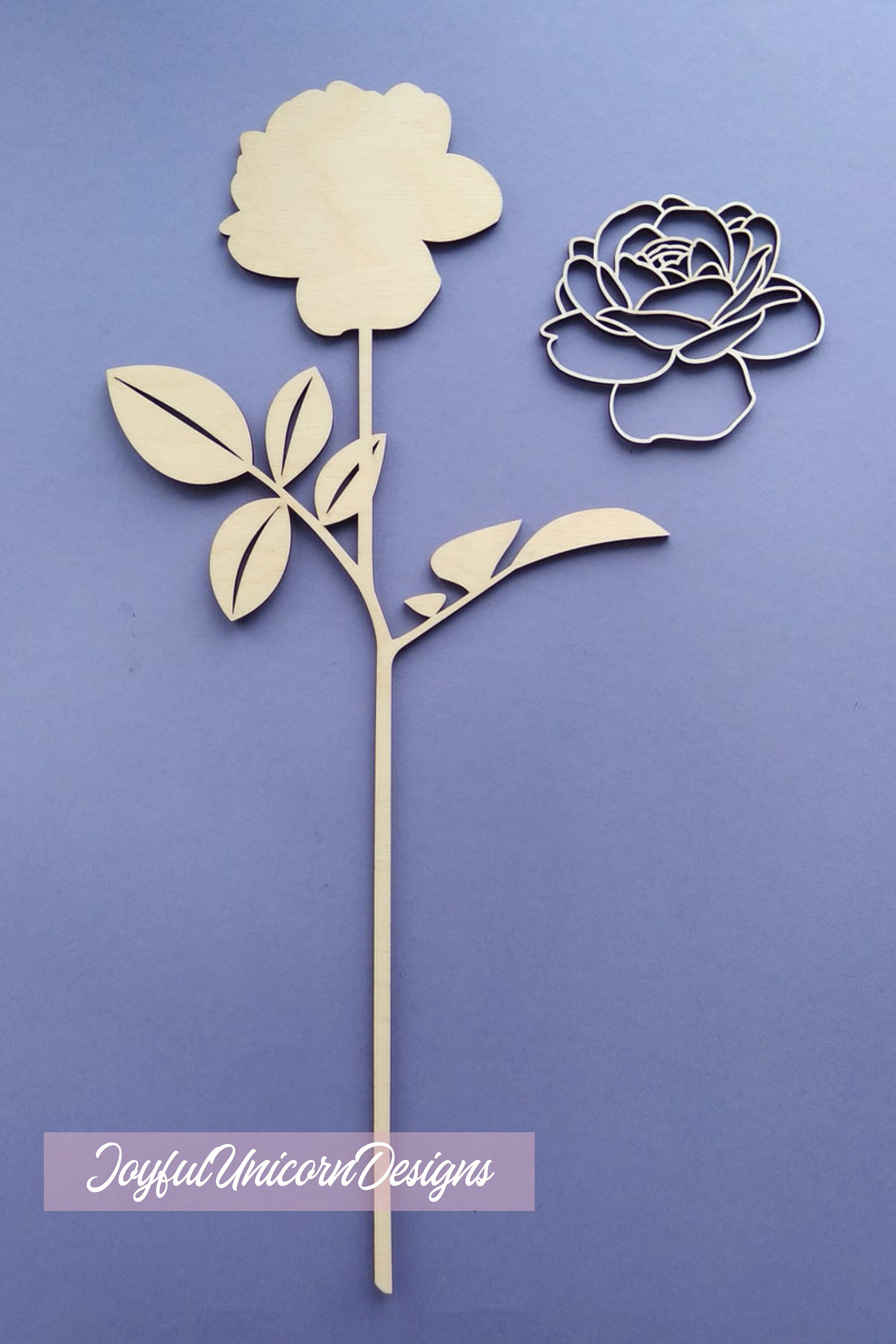 Long Stem Rose SVG Laser Cut Flower SVG Layered Rose SVG - Etsy Canada
