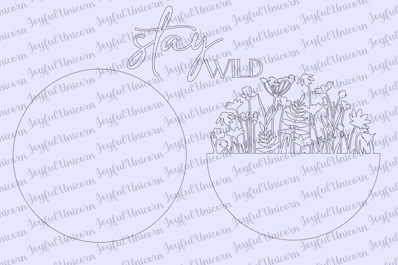 Stay Wild Sign SVG Wildflower Sign SVG Wild Flower Round - Etsy
