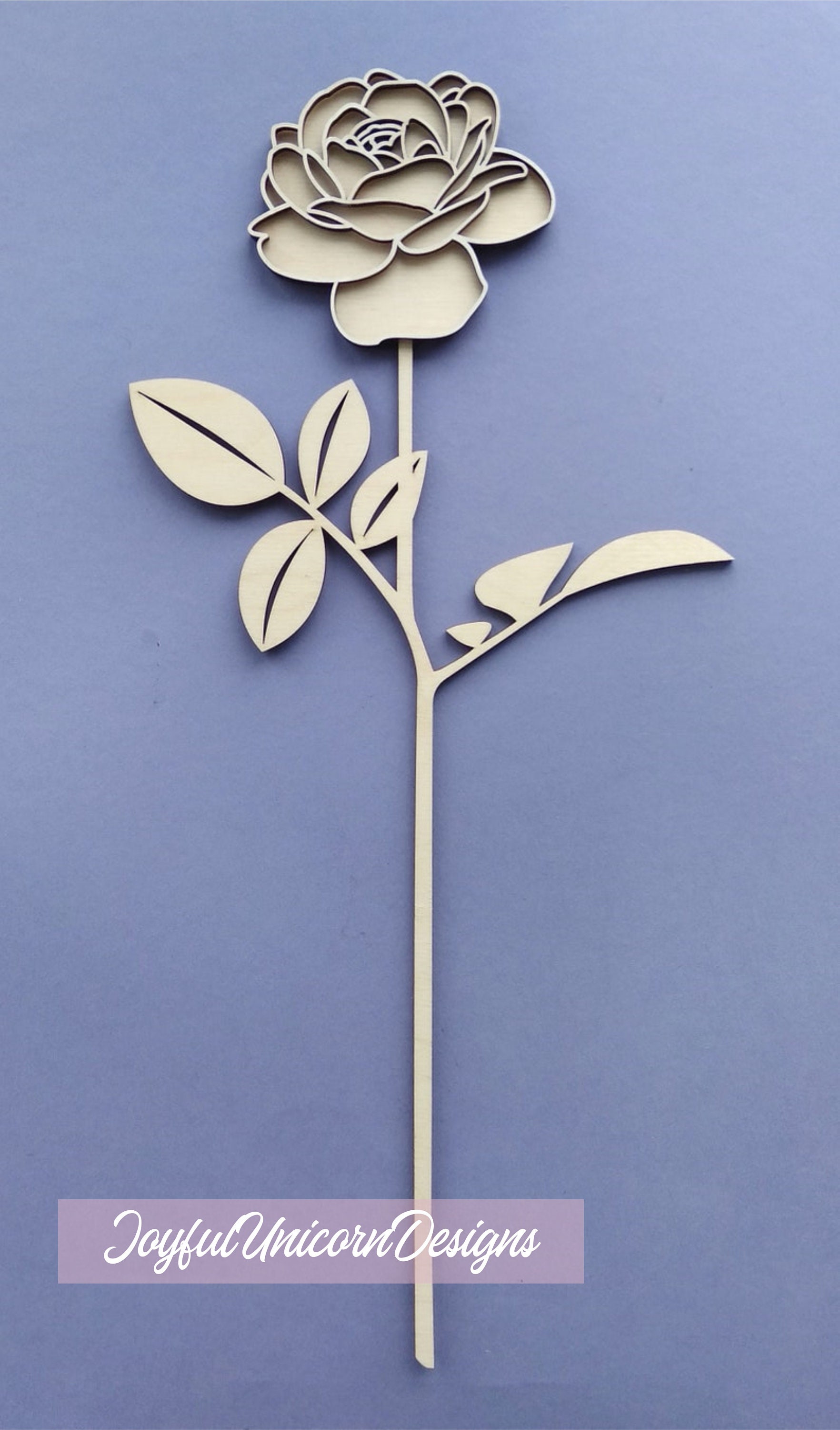 Long Stem Rose SVG Laser Cut Flower SVG Layered Rose SVG - Etsy Israel