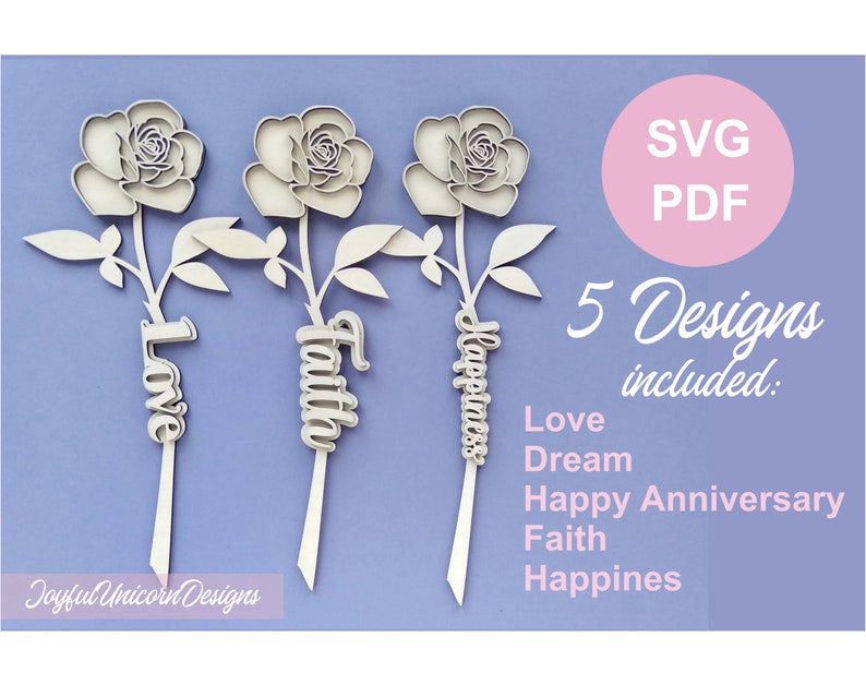 Long Stem Rose SVG Rose With Text SVG Mothers Day Rose SVG - Etsy