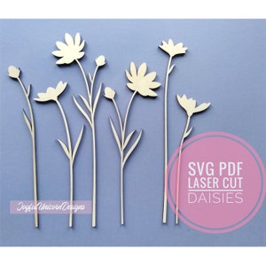 Daisy Flower SVG Bundle, Laser Cut File for Cricut and Glowforge ...