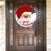 Santa Claus Welcome Sign SVG, Merry Christmas Door Hanger SVG, Laser ...