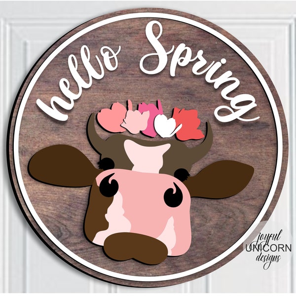 Cow Round Sign - Etsy