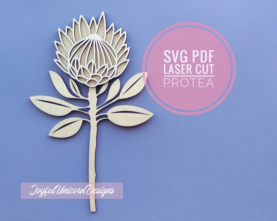 Protea Flower SVG Laser Cut Flower for Cricut and Glowforge - Etsy