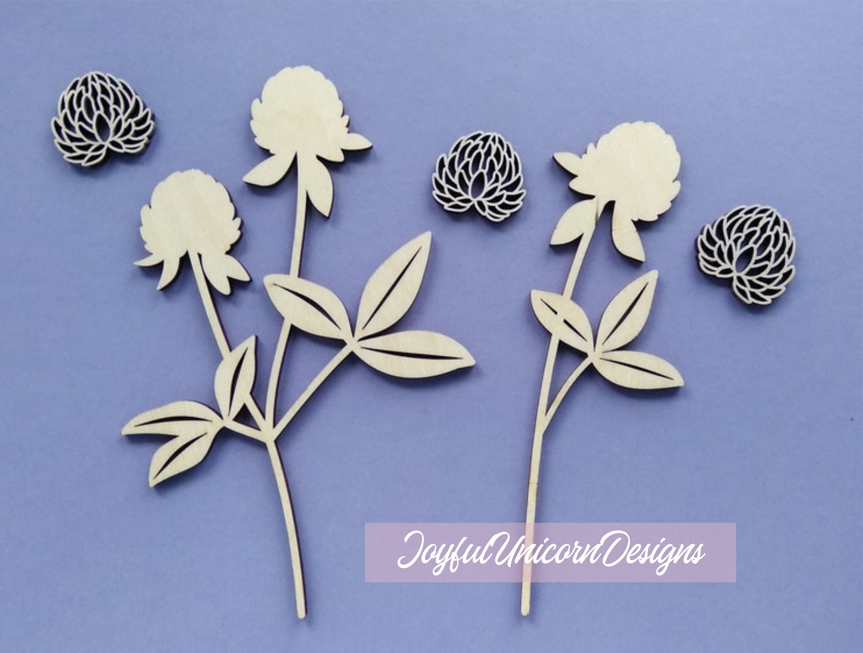 Clover SVG Laser Cut Flower SVG Laser Cut Plant for Cricut - Etsy