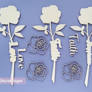 Long Stem Rose SVG, Rose With Text SVG, Mothers Day Rose SVG ...