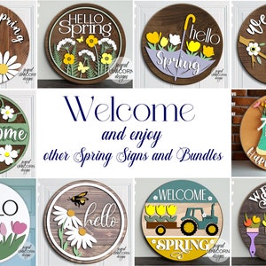 It's Spring Y'all Door Hanger SVG, Spring Round Sign SVG, Honey Bee ...