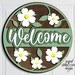 Spring Round Signs SVG Bundle, Spring Door Hanger SVG, Spring Welcome ...