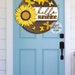 Hello Sunshine Round Sign SVG, Sunflower Door Hanger SVG, Glowforge and ...