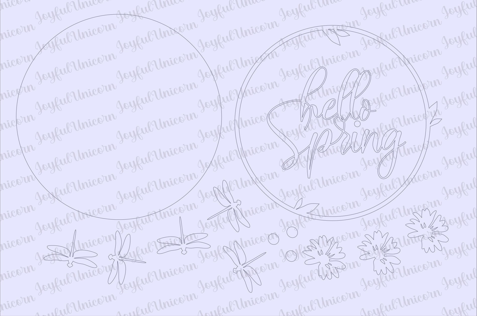Hello Spring Sign SVG Spring Door Hanger SVG Daisy Round - Etsy