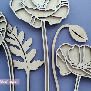 Poppy Flower SVG, Poppy SVG Bundle, Laser Cut Flowers for Cricut and ...