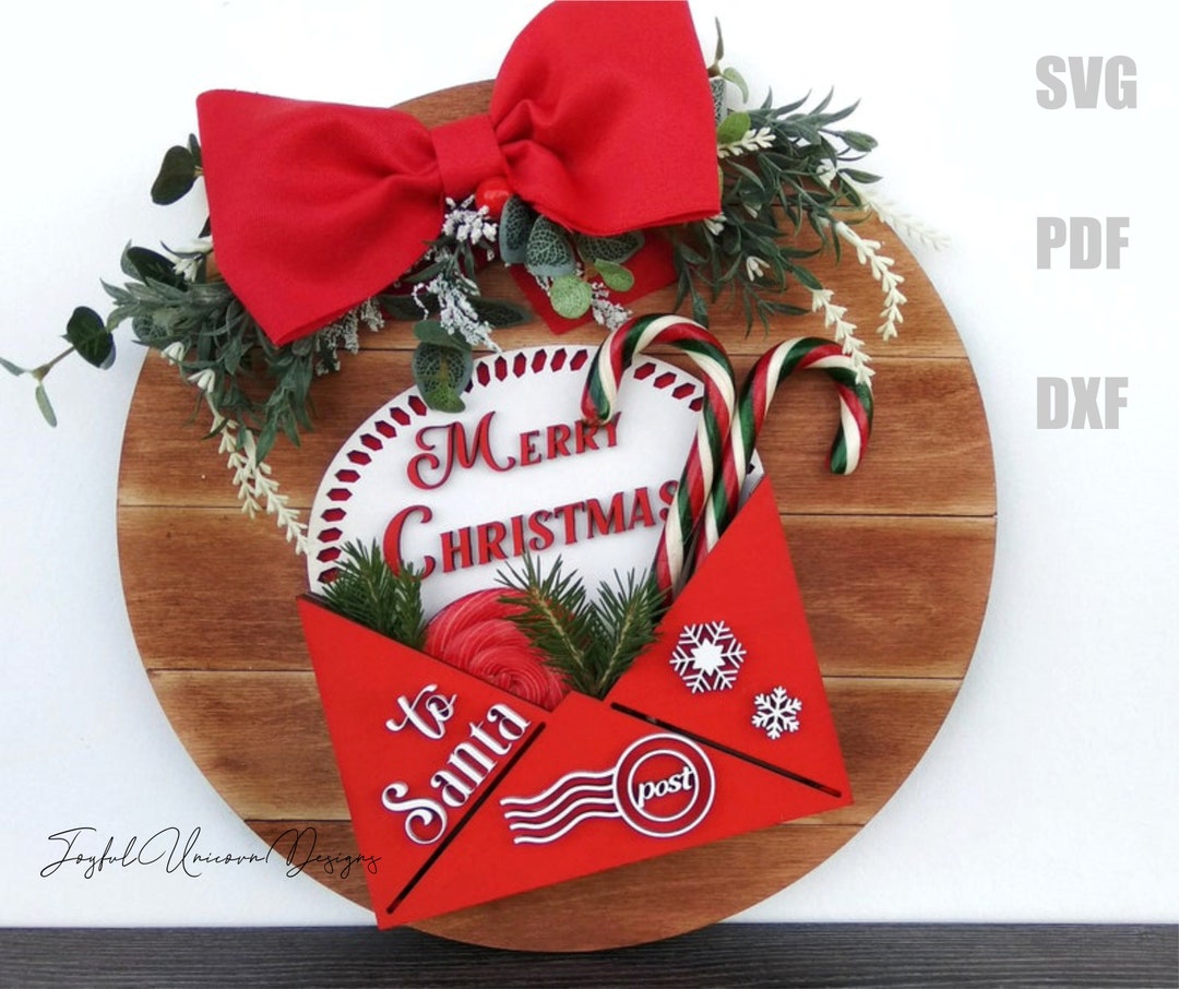 Letters to Santa Mailbox SVG North Pole Mailbox Merry Christmas Sign ...
