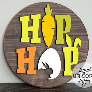Easter Wood Round Signs SVG Bundle, Easter Door Hangers, Glowforge and ...